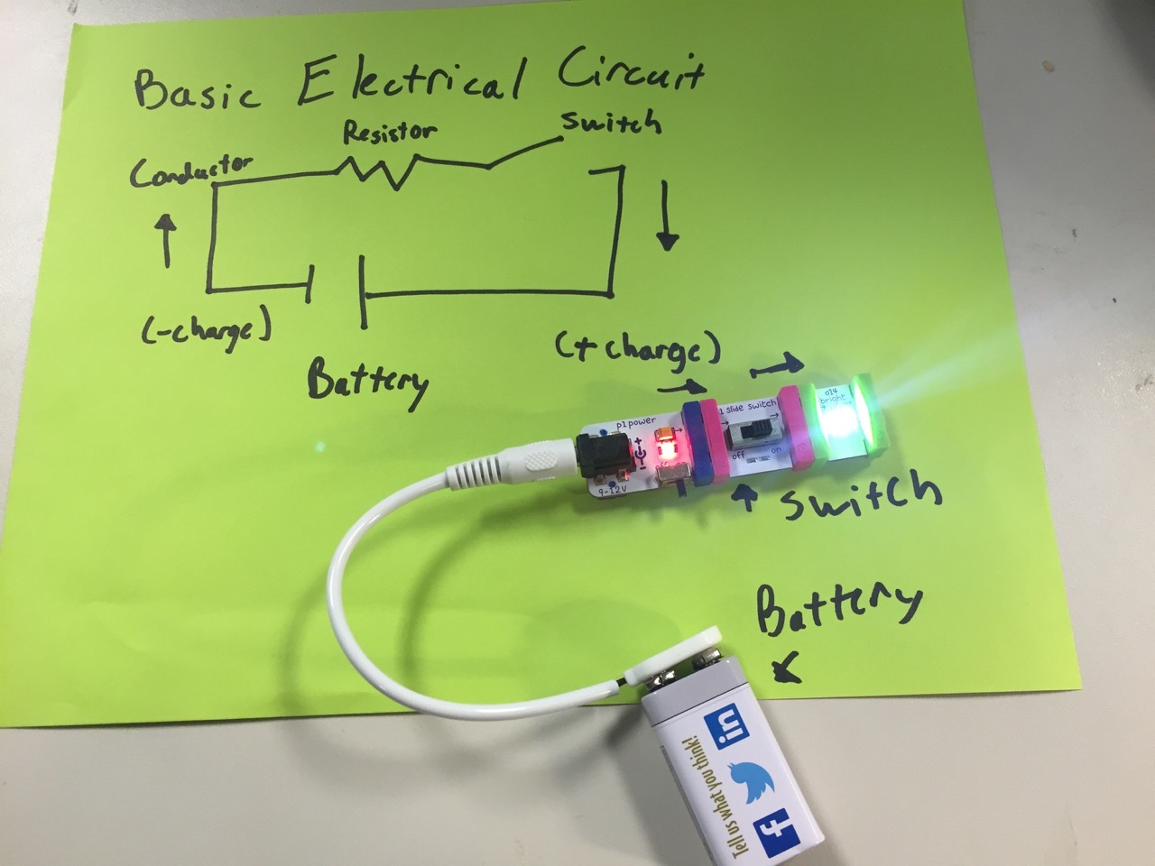 Learning about Electrical Circuits with littleBits: a littleBits Project by DianaLRendina