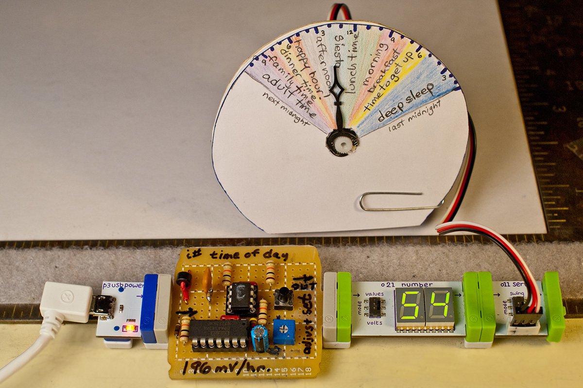Daily Functional Analog Clock: a littleBits Project by chris101